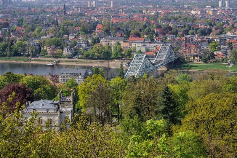 Dresden Blue Wonder bridge stock photo. Image of blue - 76035826