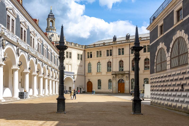 Dresden Castle Courtyard in Germany Editorial Stock Image - Image of ...