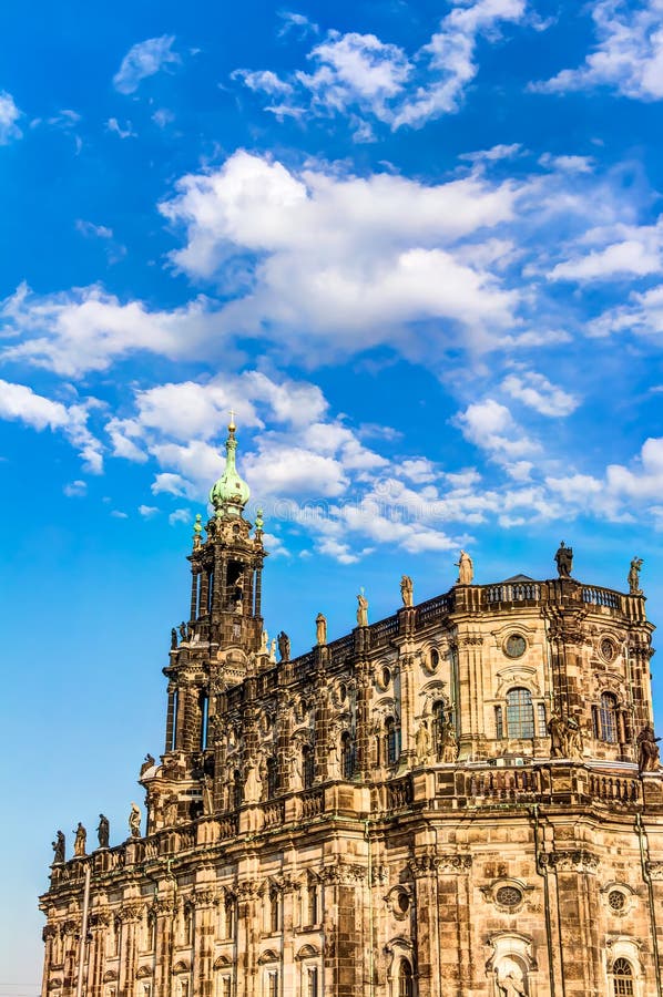 The Dresden Cathedral stock image. Image of baroque, building - 67335789