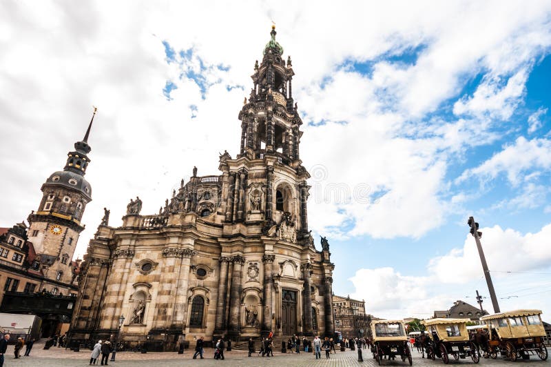 Dresden Cathedral stock image. Image of historic, landmark - 49385997