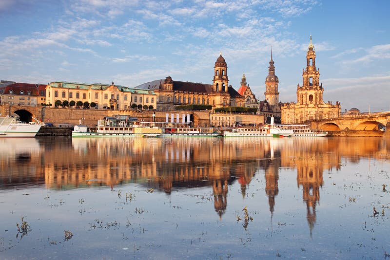 Dresden - Elbe, Germany stock photo. Image of sunrise - 124314318