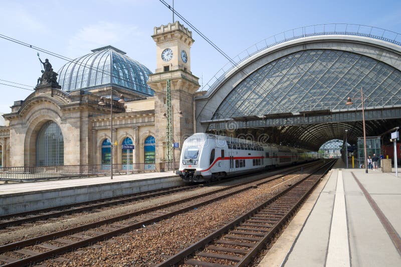 Modern Passenger Train at the Platform of the Main Railway Station ...