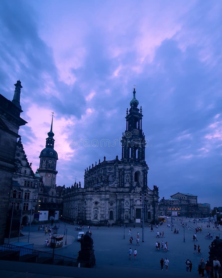 Dresden, Germany - July 29, 2022: Dramatic Evening Sky Above Dresden ...