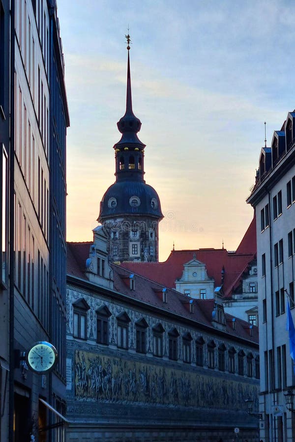 Dresden, Germany, March 16, 2023: Clock Tower in Dresden. Editorial ...