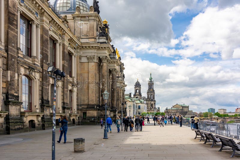 Dresden, Germany - May 2019: Bruhl S Terrace (Balcony of Europe) in ...