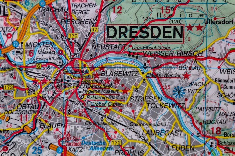 Germany City Map Detailed Road Network Stock Photos - Free & Royalty ...