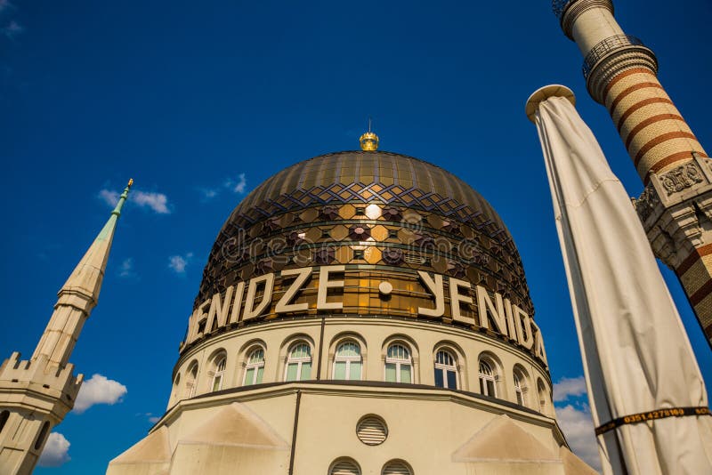 DRESDEN, GERMANY: the Yenidze Building in Dresden, Yenidze is the Name ...