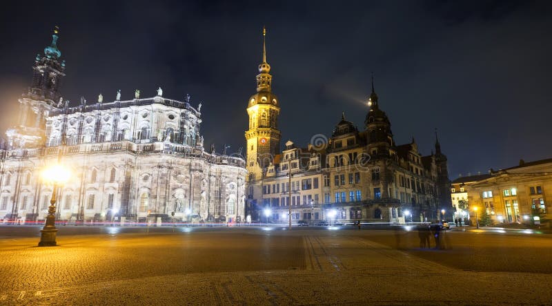 Dresden in night. Germany stock image. Image of night - 22356279