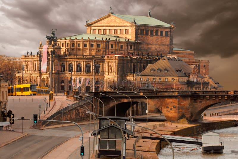 Dresden Opera House stock image. Image of altstadt, opera - 38297785