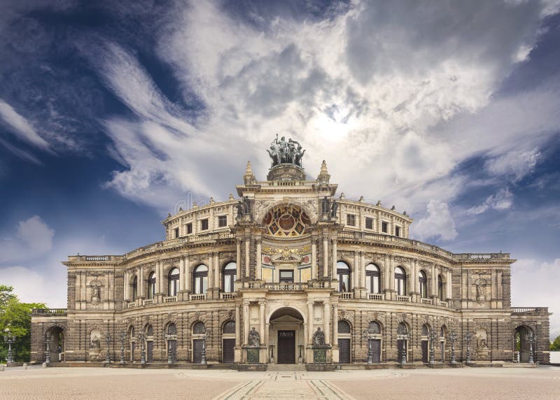 Dresden Opera Theater, Germany Stock Image - Image of saxony, city ...