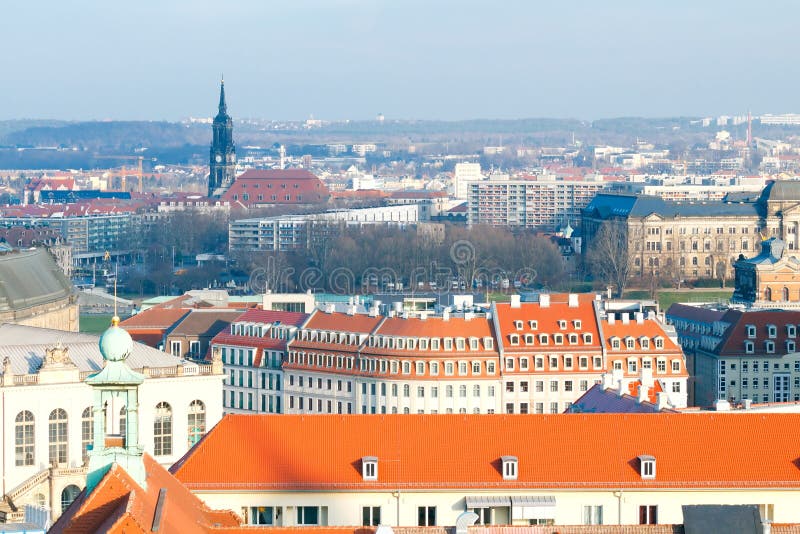 Dresden. View from above. stock image. Image of europe - 66634085