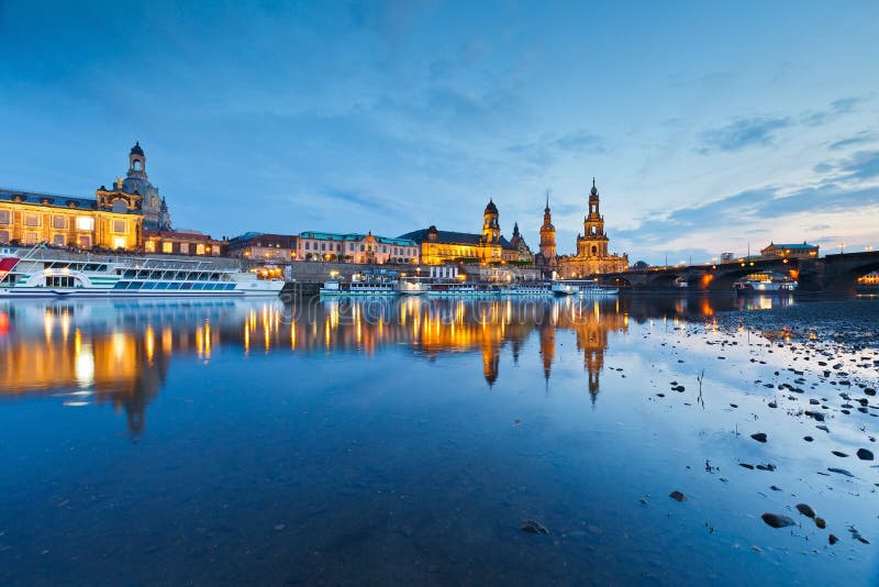 Dresden. editorial stock image. Image of evening, architecture - 71770464