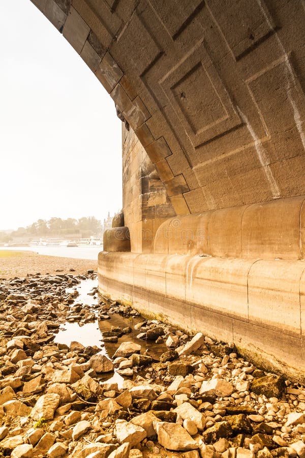 Dresden with less Water Level Stock Image - Image of retro, culture ...