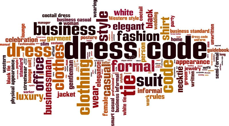 Dress code word cloud ilustración del vector. Ilustración de elegante ...