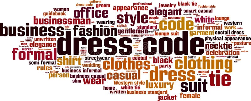 Dress code word cloud stock vector. Illustration of informal - 260726771