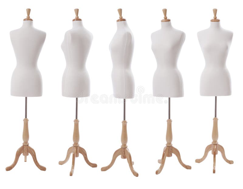 Dress Form Various Angles Isolated White Stock Photos - Free & Royalty ...