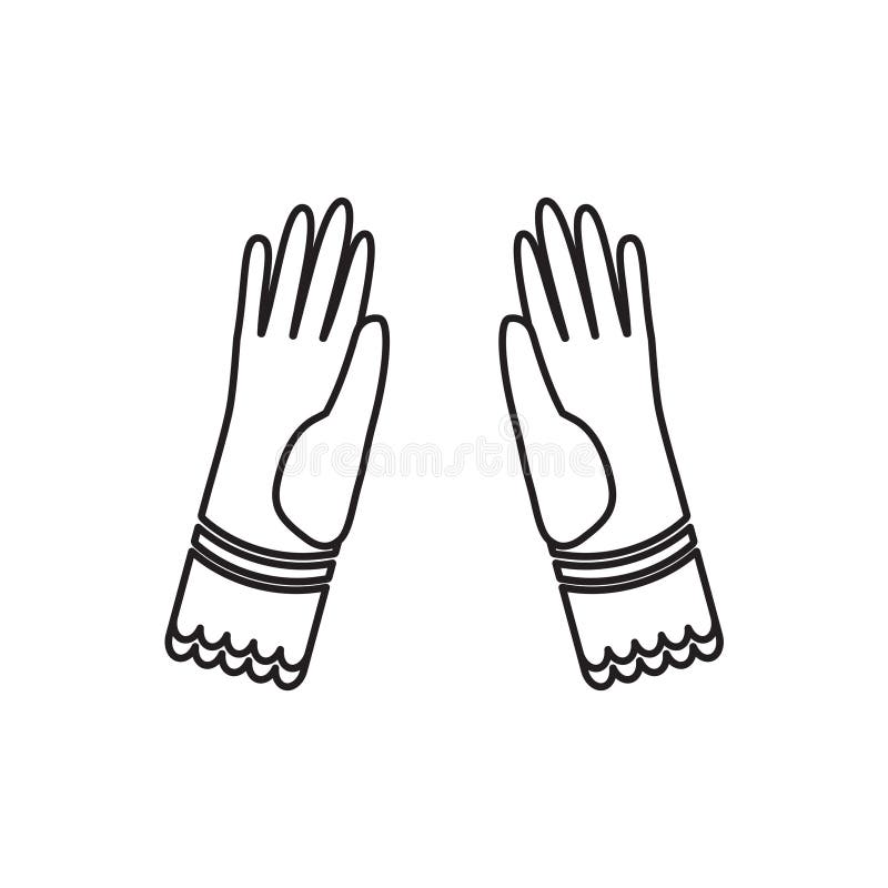 Vintage Ladies Dress Gloves Vector Stock Vector - Illustration of ...