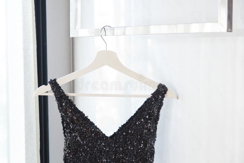 Dress on hanger stock photo. Image of closet, home, style - 64539722