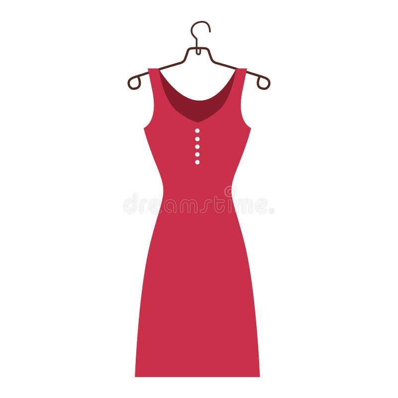 Dress and Hanger Icon Image Stock Vector - Illustration of girl, icon ...