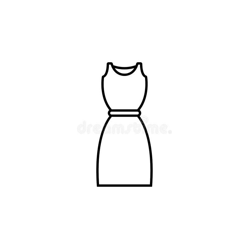 Dress Icon stock vector. Illustration of evening, background - 89483862