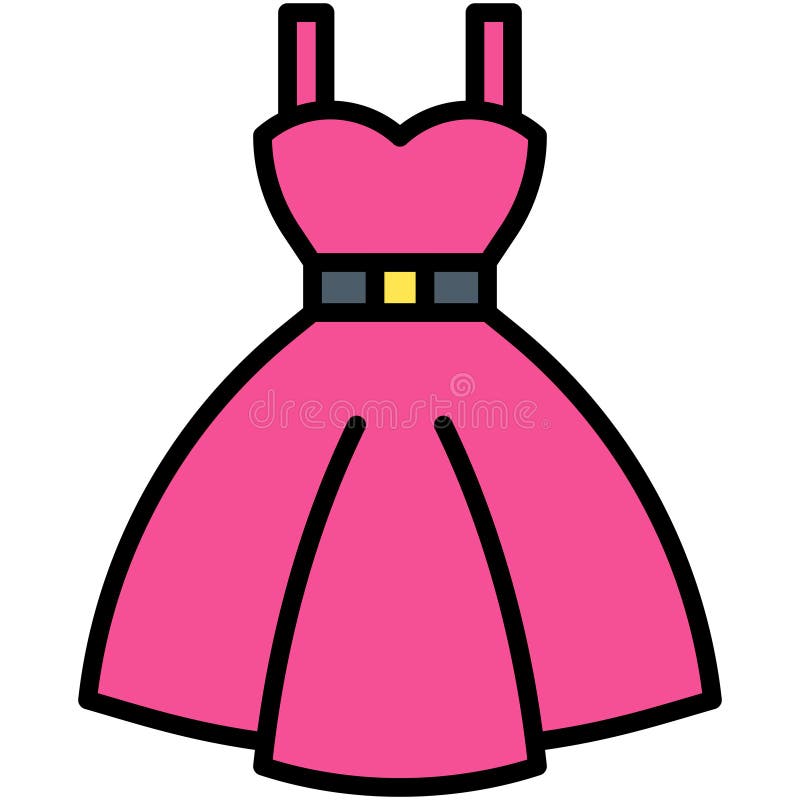 Dress Icon, New Year Realated Vector Stock Vector - Illustration of ...