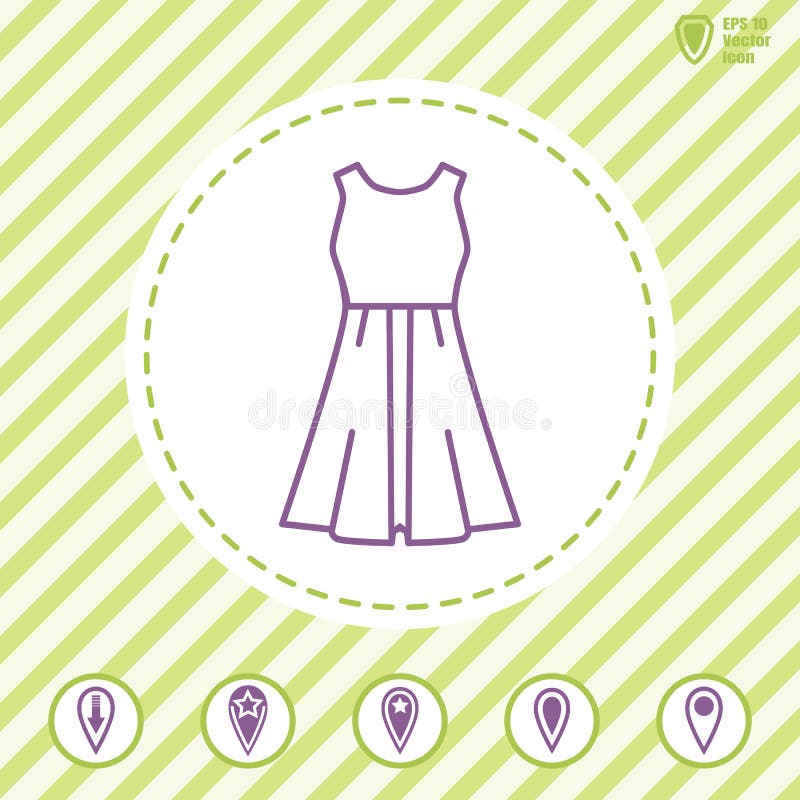 Dress line vector icon stock vector. Illustration of gown - 116947128