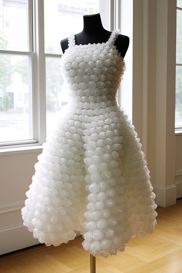 Dress Made of Bubblewrap. Generative AI Stock Illustration ...