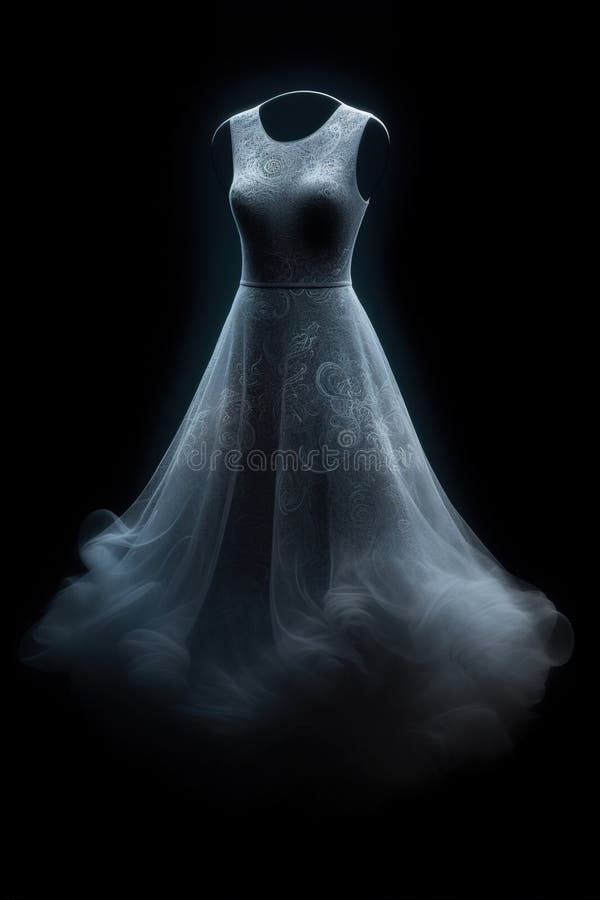 A Dress Made Out of Clouds and Fog. Generative AI Stock Illustration ...