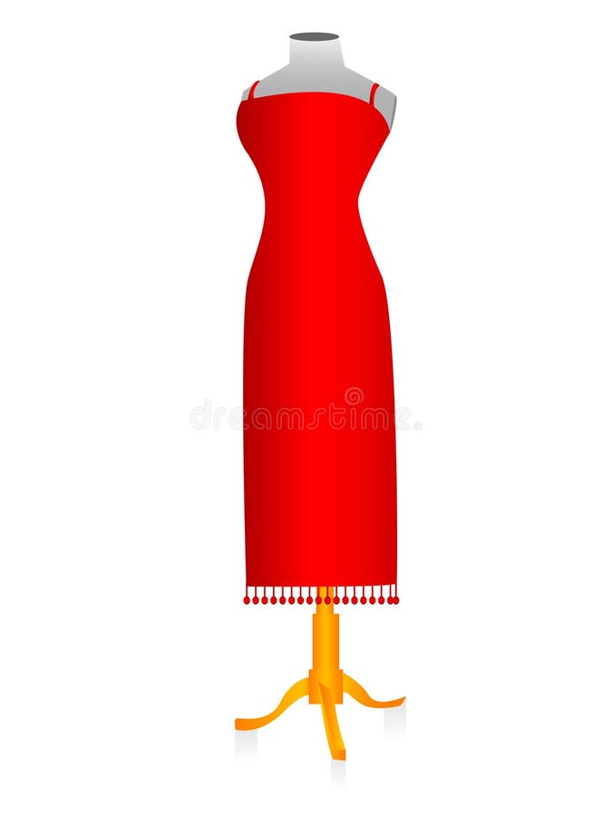 Dress on manequeen stock illustration. Illustration of decorative - 5463780