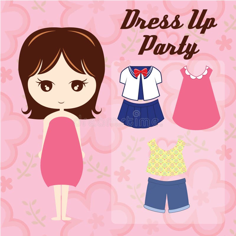 Dress Up Party. Vector Illustration Decorative Design Stock Vector ...