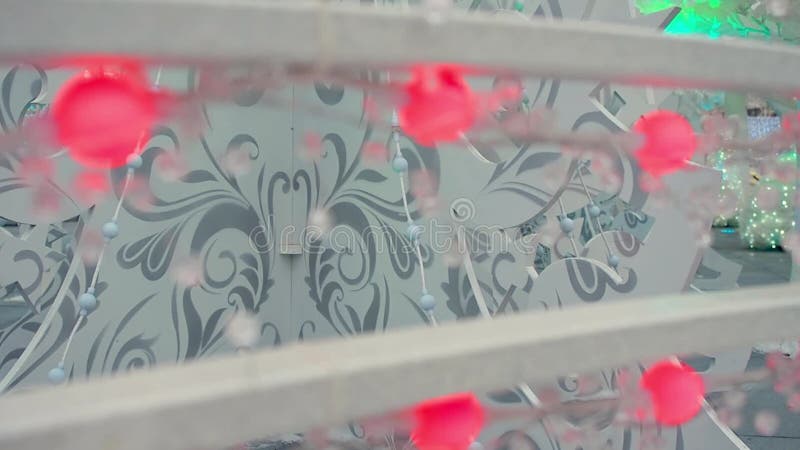 Dressed and Decorated with White Artificial Trees and Animal Sculptures ...