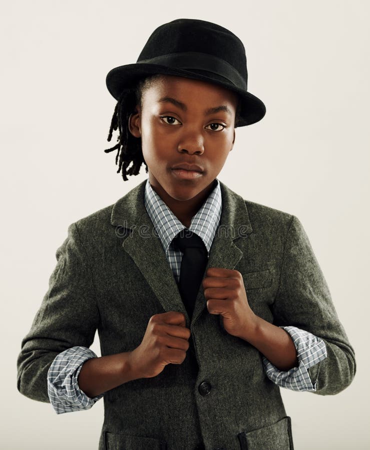 Dressed in His Best. a Young Boy Looking Cool in the Studio. Stock ...