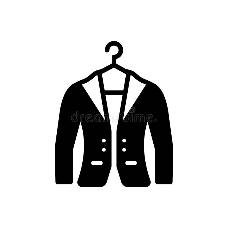 Black Solid Icon for Dressed, Formal and Gentleman Stock Illustration ...