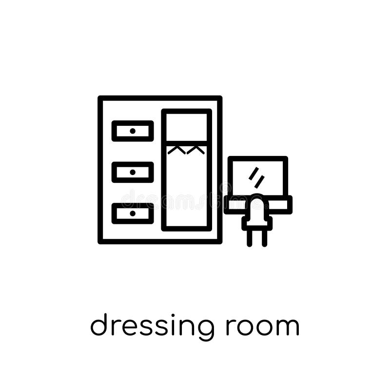 Dressing Room Icon. Trendy Modern Flat Linear Vector Dressing Room Icon ...