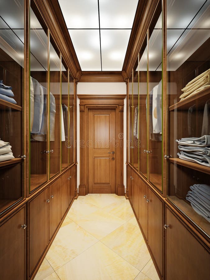 Dressing Room Interior in Classic Style Stock Photo - Image of empty ...