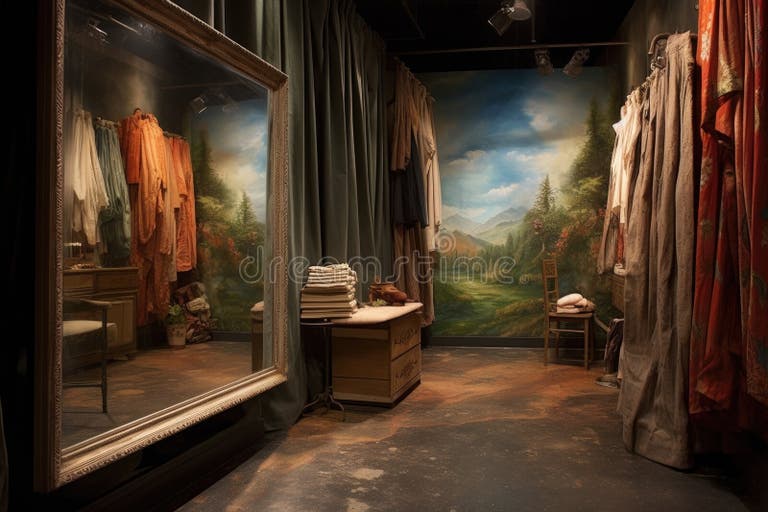 Dressing Room Mirror Reflecting the Stores Interior Stock Image - Image ...