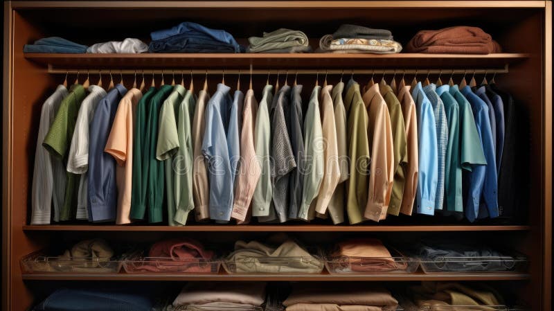 Dressing Room with Wardrobe and Clothes Stock Photo - Image of dressing ...