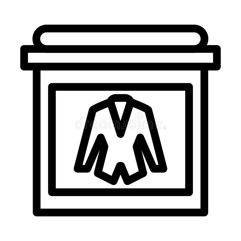 Dressing Store Thick Line Icon Stock Illustration - Illustration of ...