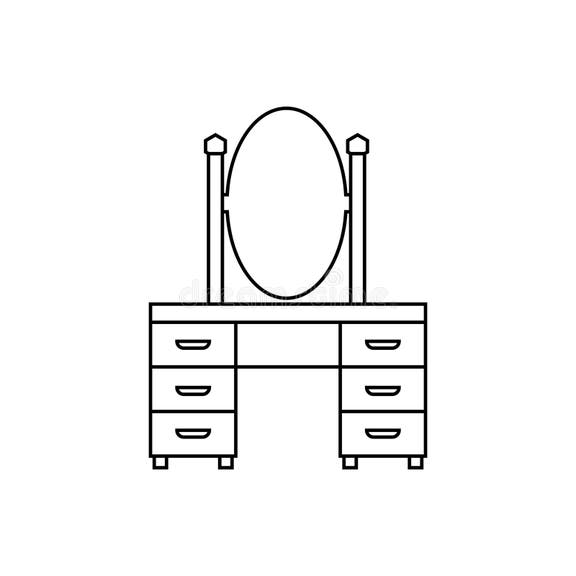 Dressing table icon stock vector. Illustration of glyphs - 330137680