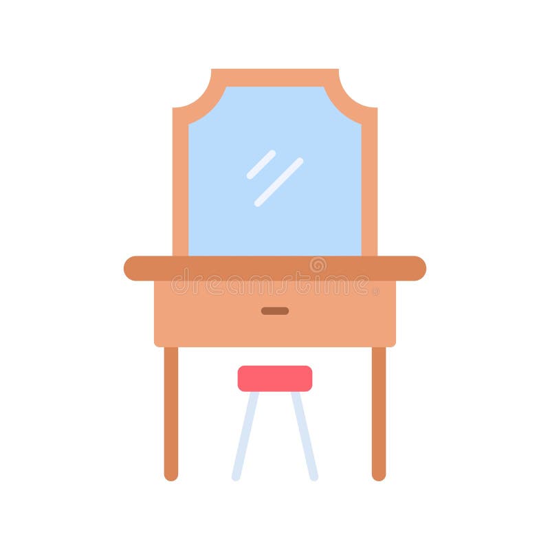 Dressing Table Icon Image. stock vector. Illustration of drawer - 284225695
