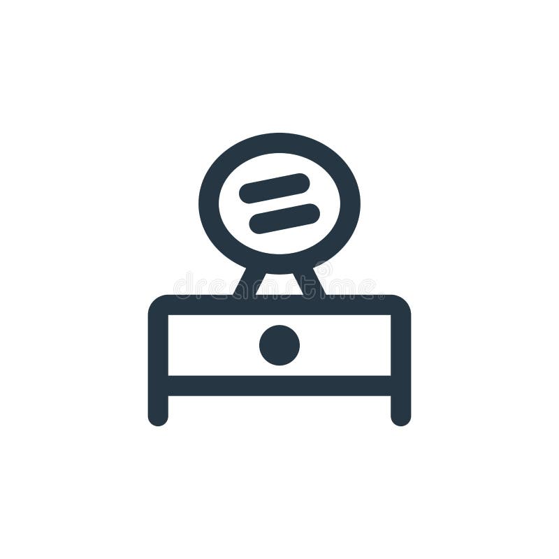 Dressing Table Icon Vector from Furniture Concept. Thin Line ...