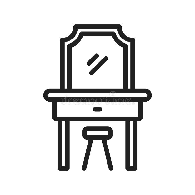 Dressing Table Icon Image. stock vector. Illustration of isolated ...