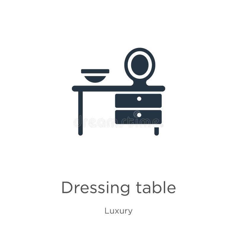 Dressing Table Icon Vector. Trendy Flat Dressing Table Icon from Luxury ...
