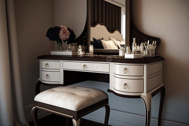 Dressing Table with Mirror and Vanity Bench, Perfect for Getting Ready ...