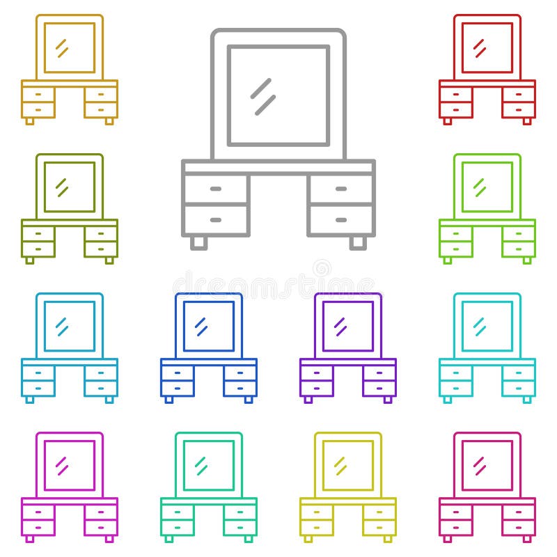Dressing, Table Multi Color Icon. Simple Thin Line, Outline Vector of ...