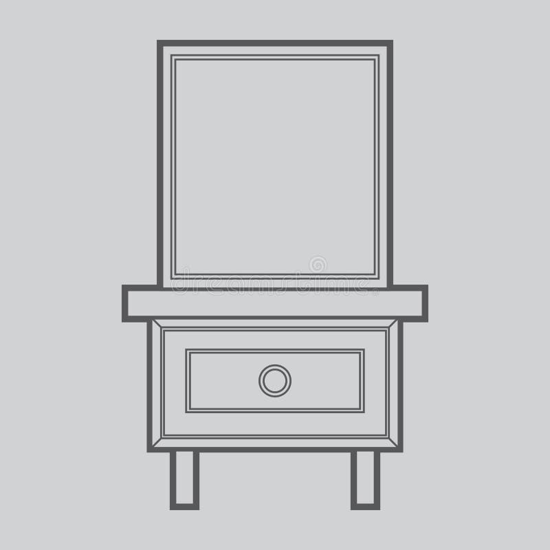 Dressing Table. Vector Illustration Decorative Design Stock Vector ...