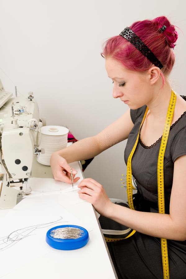Dressmaker stock photo. Image of sewing, woman, dressmaker - 24894980