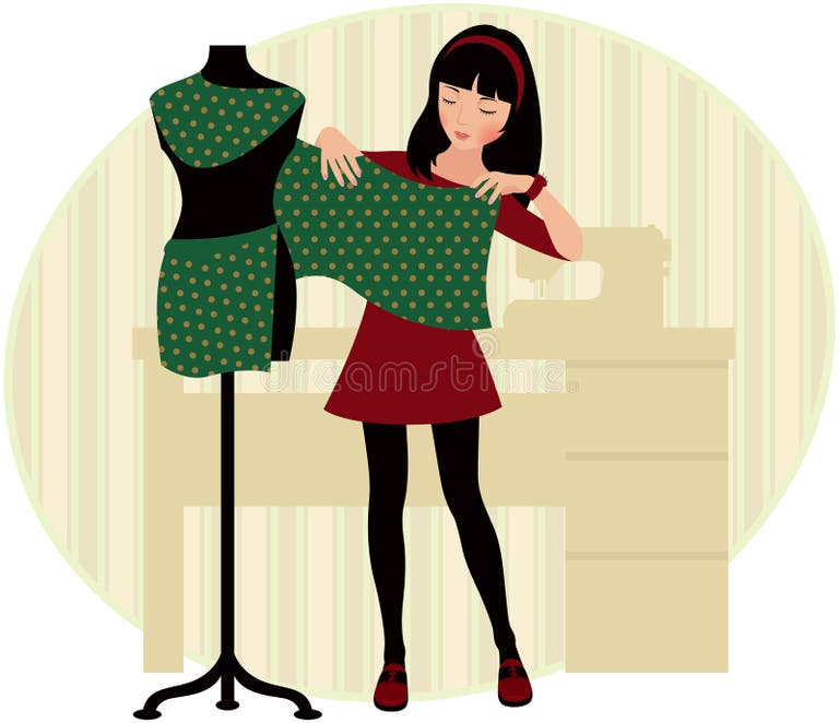 Dressmaker Mannequin Cartoon Stock Illustrations – 989 Dressmaker ...