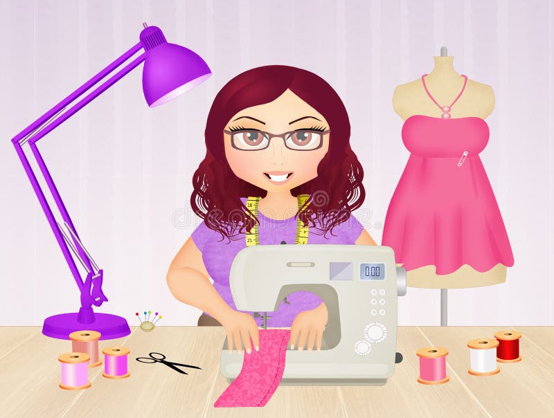 Dressmaker stock illustration. Illustration of female - 82453819