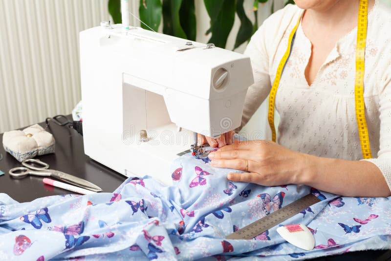 Dressmaker at Work, Building Patterns, Hands, Modeling, Measuring ...